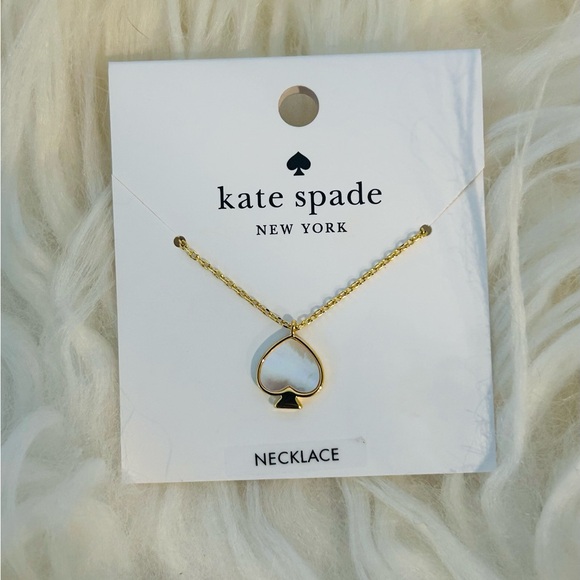 kate spade | Jewelry | Kate Spade Cream Opal Center Gold Necklace ...